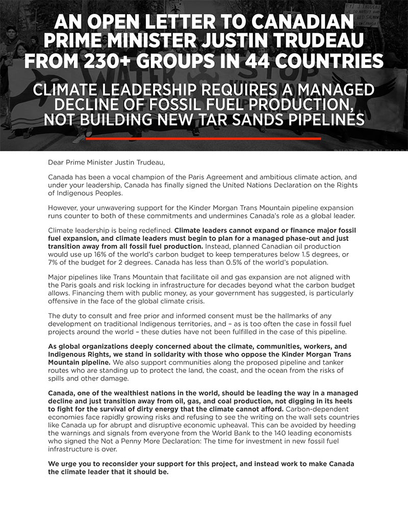 Trudeau Letter | Chapter Site Template